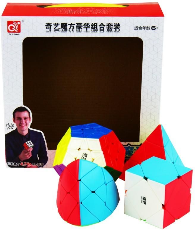 QiYi Zestaw Pyraminx + Megaminx + Skewb + Mastermorphix Stickerless ...