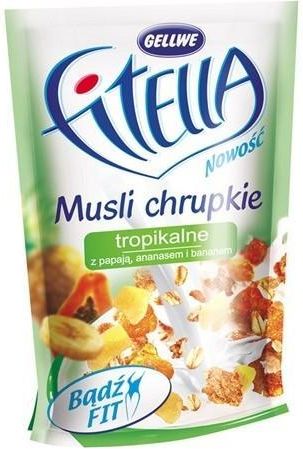 Fitella Musli Chrupkie Tropikalne Z Papają Ananasem I Bananem 300G ...