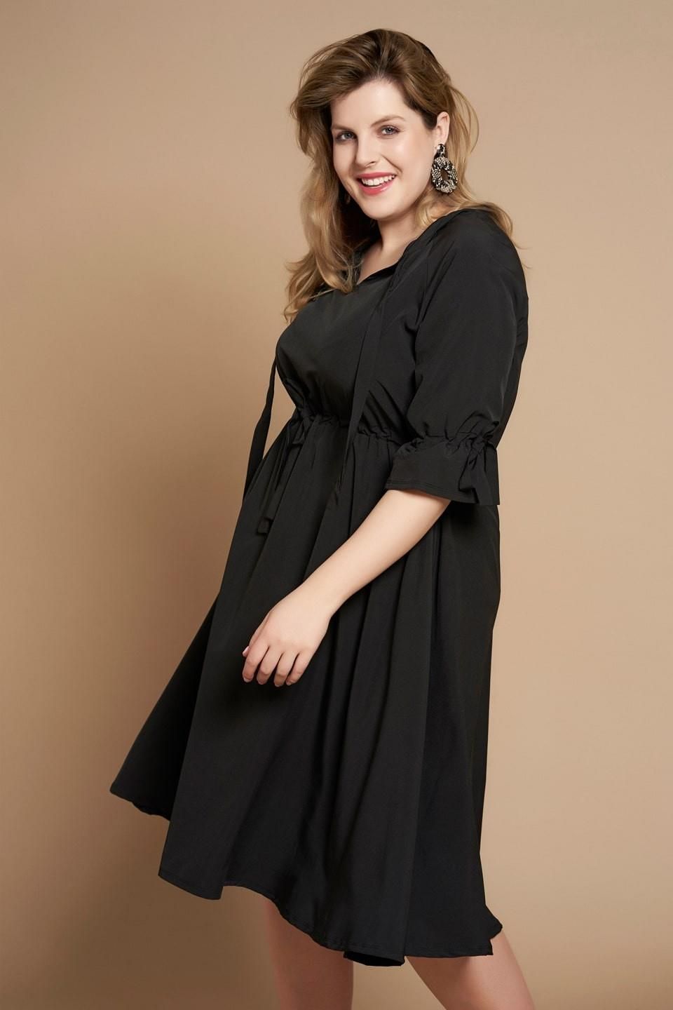 CAYENNE BLACK zwiewna sukienka plus size 44 - Ceny i opinie - Ceneo.pl