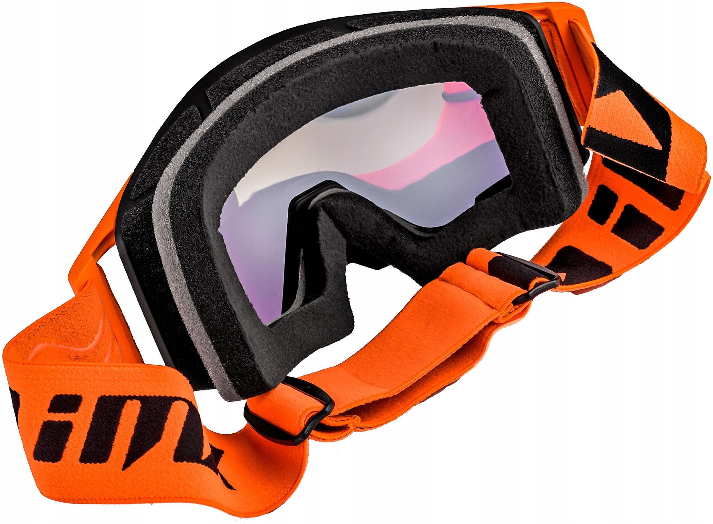 Gogle motocyklowe Gogle IMX Sand Black/orange Dwie Szyby + Pokrowiec ...