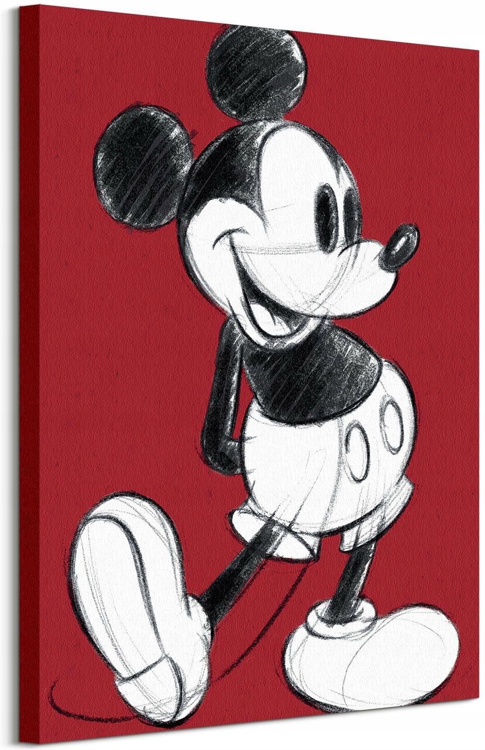 Disney Mickey Mouse Retro Red Obraz płótno 60x80cm - Opinie i ...