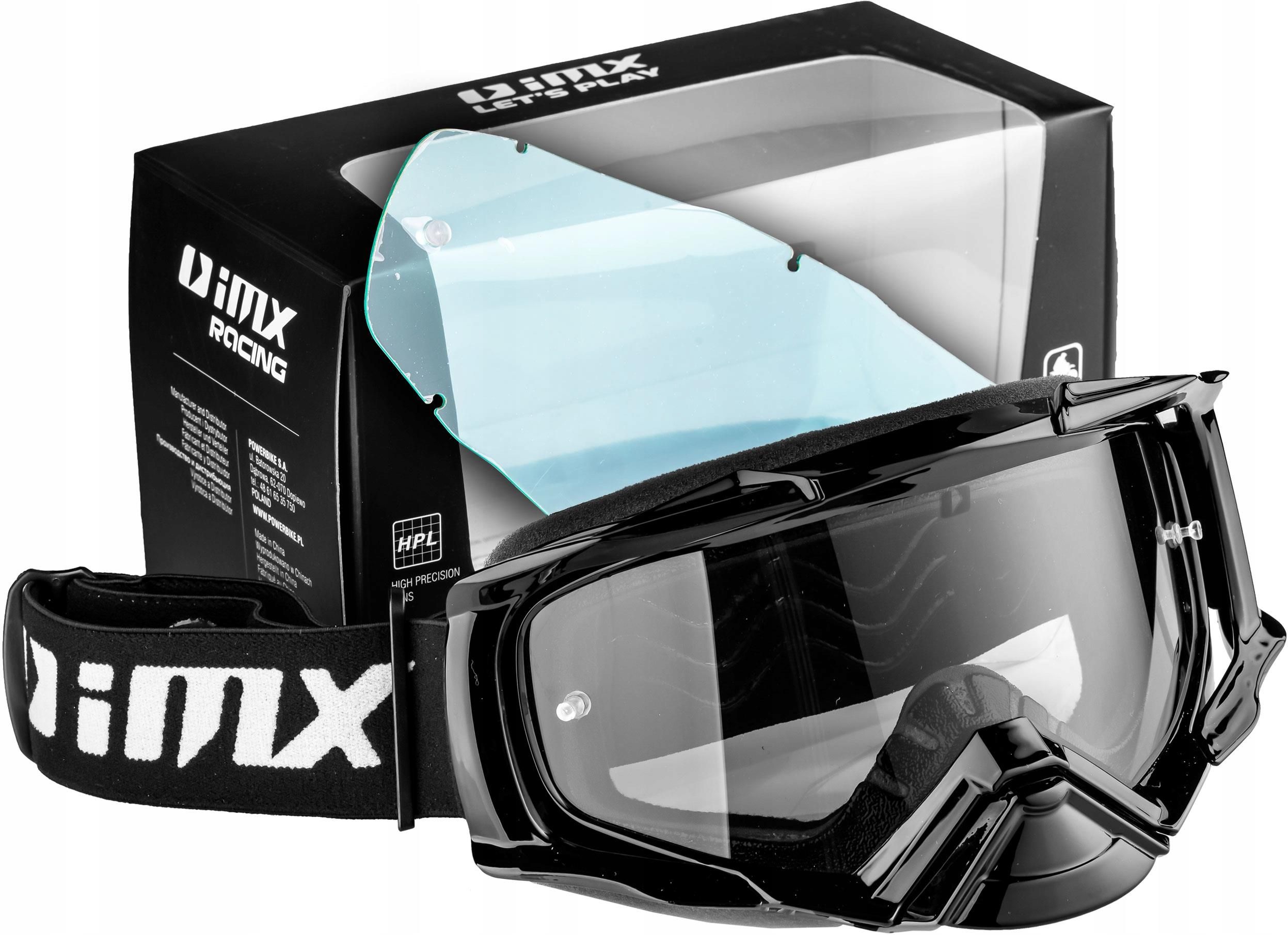 Gogle motocyklowe Gogle IMX Dust Black / Szyba Dark Smoke + Clear ...