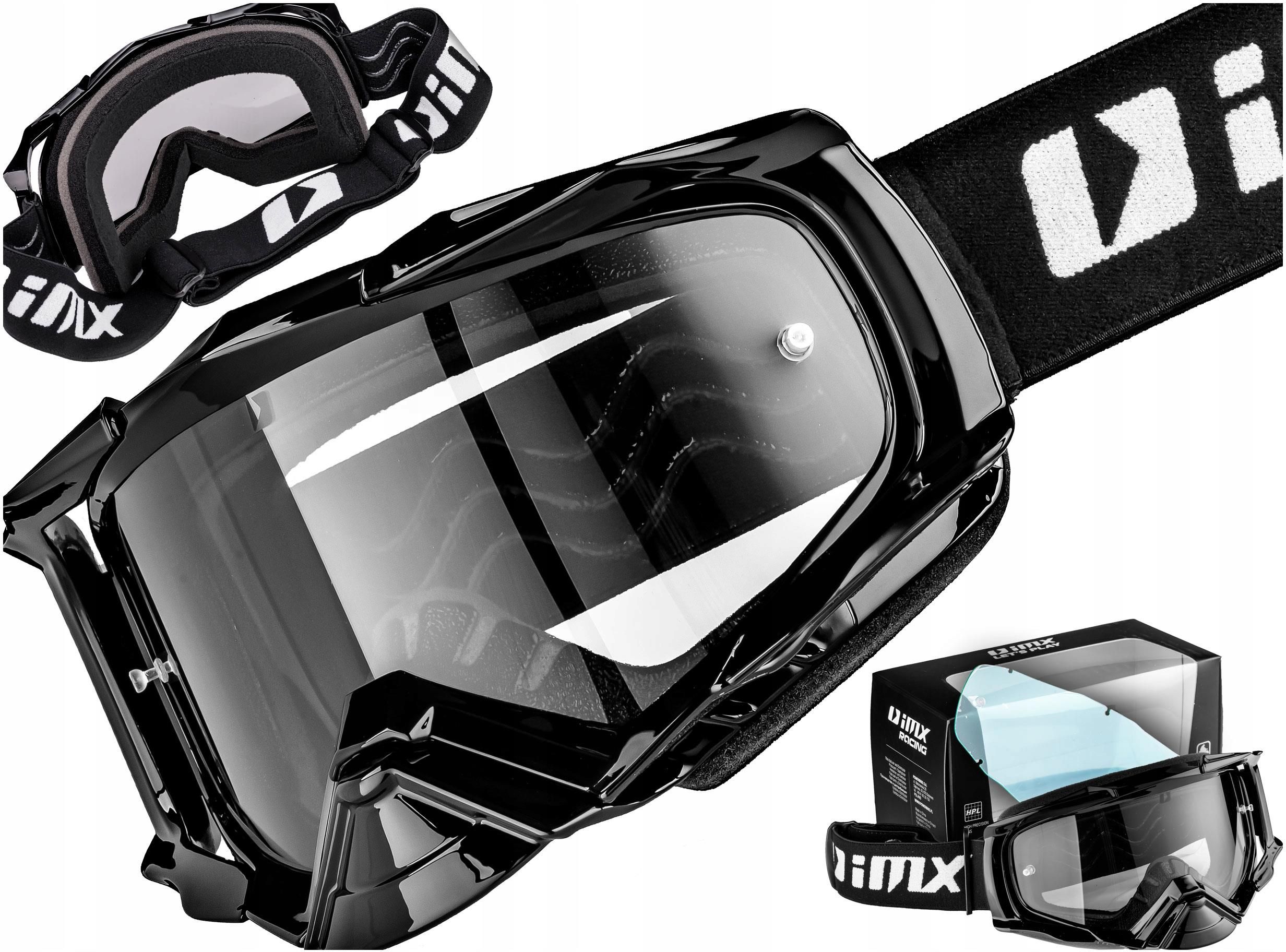 Gogle motocyklowe Gogle IMX Dust Black / Szyba Dark Smoke + Clear ...