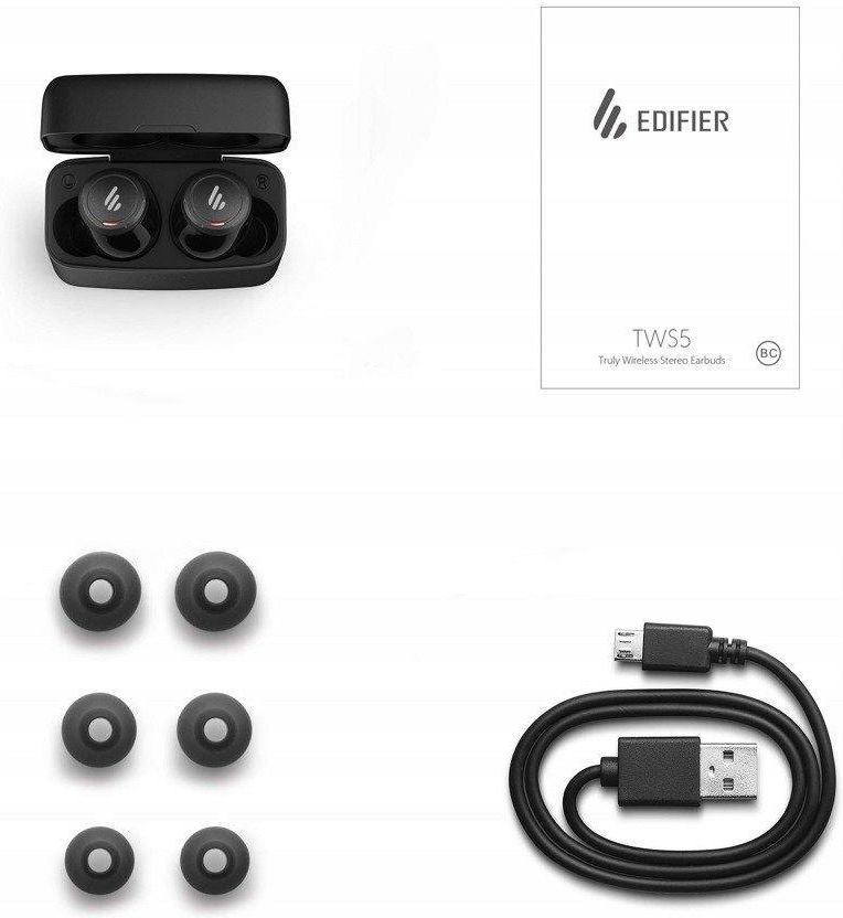 Słuchawki Edifier TWS5 Czarne - Opinie i ceny na Ceneo.pl