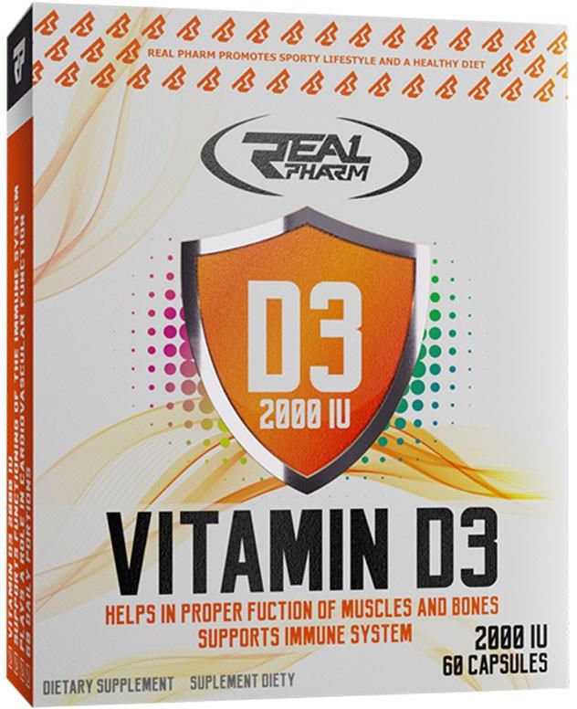 REAL PHARM Vitamin D3 2000 IU 60caps - Opinie i ceny na Ceneo.pl