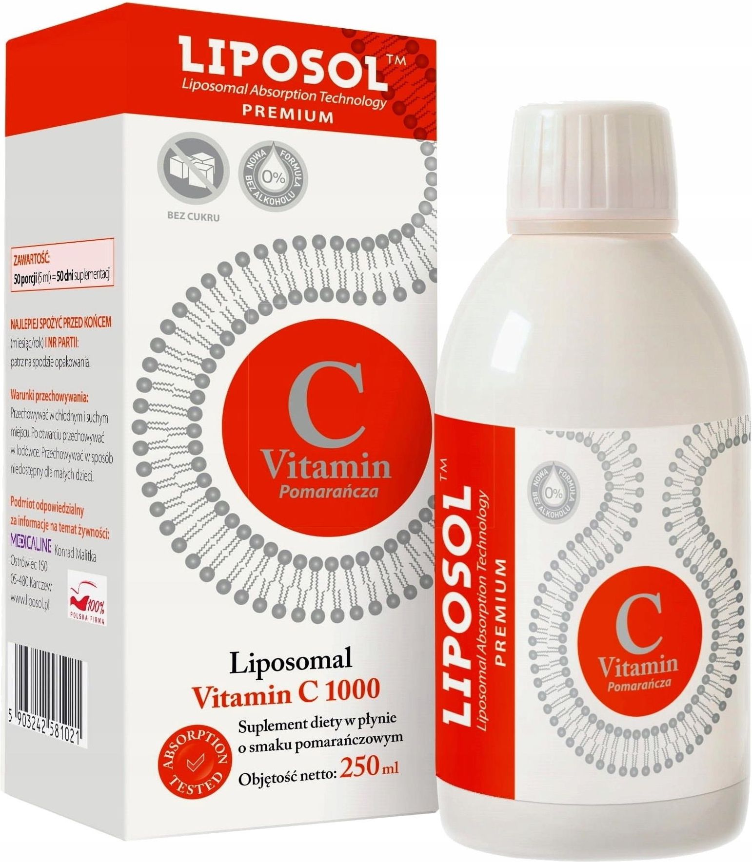 Liposol Liposomalna Witamina C 1000 250 ml (smak pomarańczowy) - Opinie ...