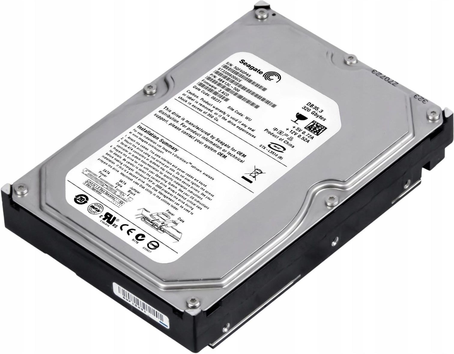 Dysk twardy Seagate DB35 7200 320GB SATA II 8MB Cache (ST3320820SCE) - Opinie i ceny na Ceneo.pl