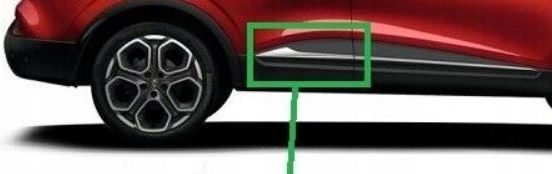Listwa boczna RENAULT KADJAR LISTWA DRZWI PRAWY TYŁ CHROM NOWA ...