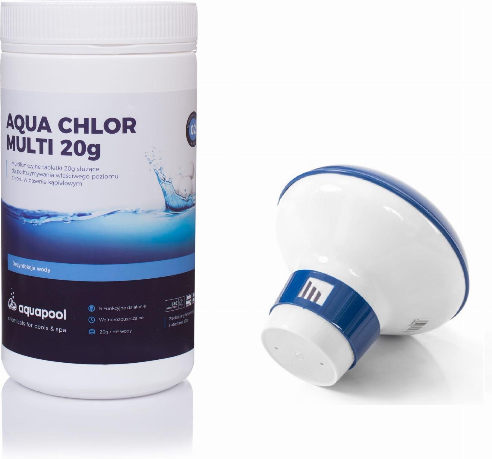 Aquapool Zestaw 1kg Aqua Chlor Multi 20g + Dozownik Mały - Ceny i ...
