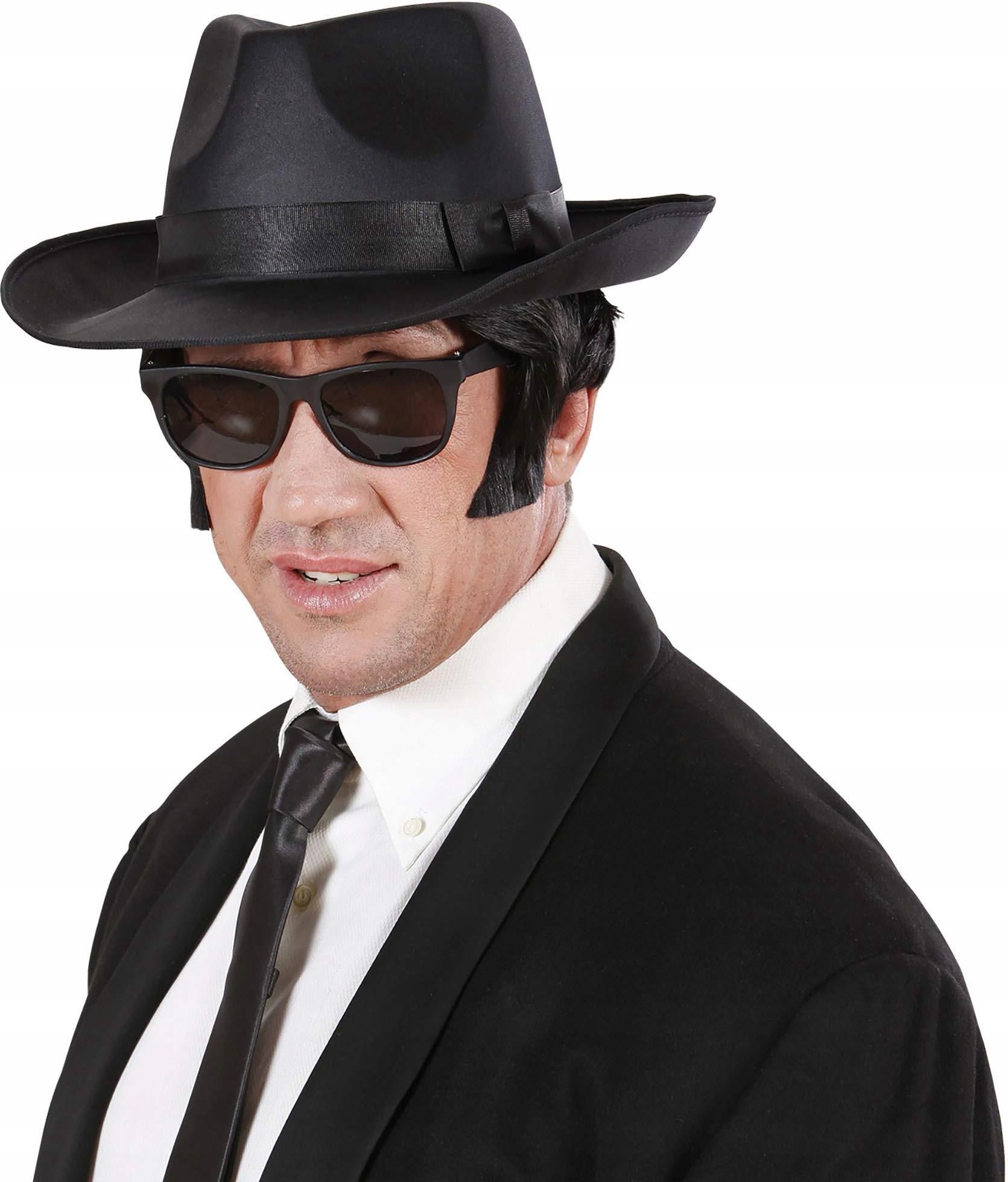 Gangster Satin Black 20s 30s Gangster Hats Caps - Ceny i opinie - Ceneo.pl