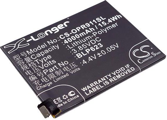 Bateria Cameron Sino Oppo F3 Plus / BLP623 4000mAh 15.40Wh Li-Polymer 3 ...