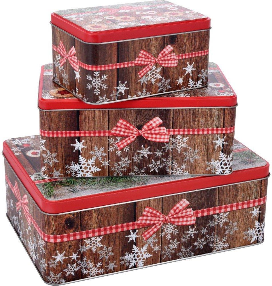 Eh Excellent Houseware Puszki Metalowe Prostokątne Ze Wzorem ...