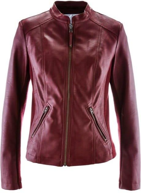 Bonprix UB117 SKÓRZANA BORDOWA KURTKA / EKO SKÓRA 46/48 lipstone.pl ...