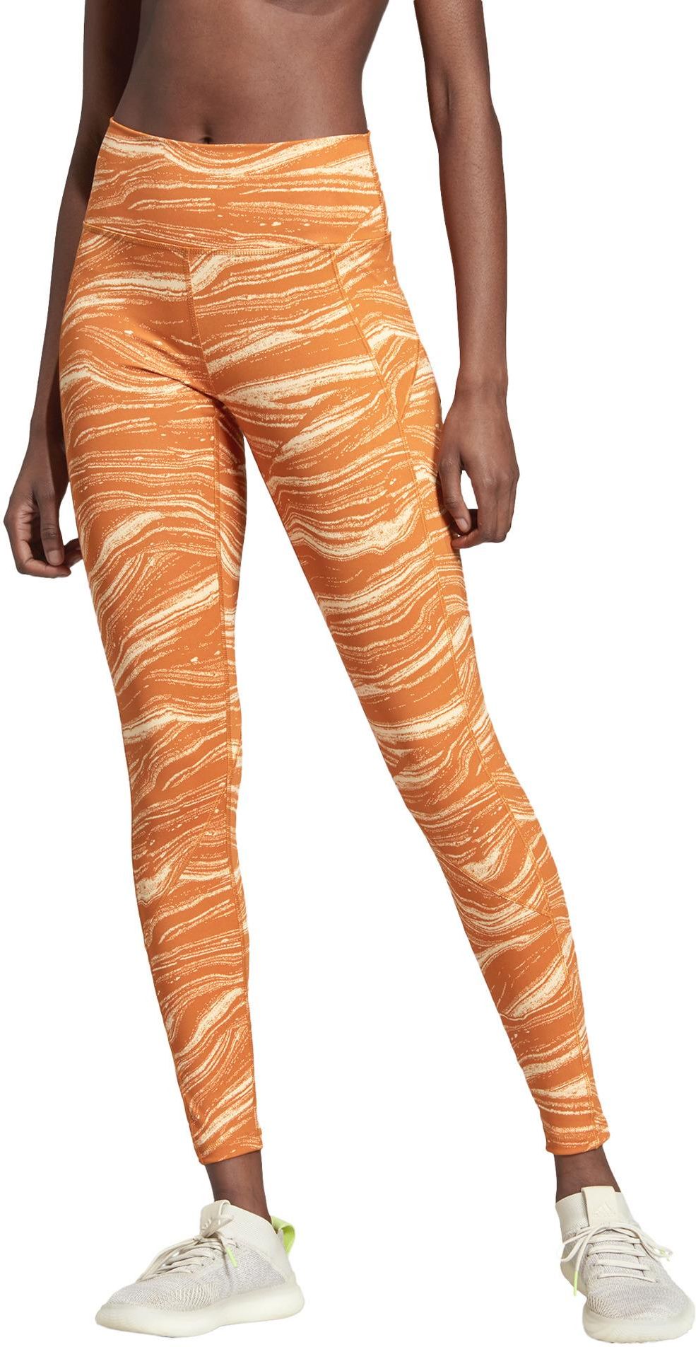 Adidas Performance Believe This Wanderlust Legginsy Pomarańczowy S ...
