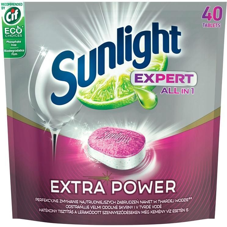 Sunlight Expert All In 1 Extra Power tabletki do mycia naczyń w ...