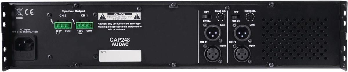 Wzmacmiacz audio Audac CAP248 Czarny - Opinie i ceny na Ceneo.pl