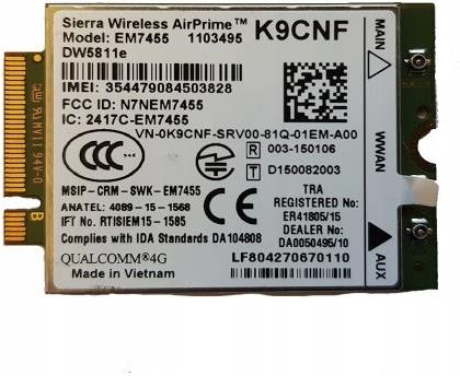 Modem Nowy Modem Wwan Dell Dw5811E Lte 4G Em7455 (24D7334C8) - Ceneo.pl