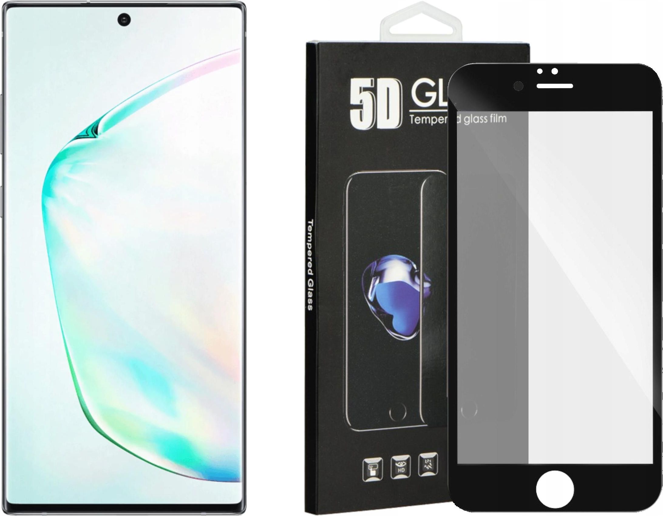 Full Glue Tempered Glass - do Samsung Galaxy Note 10 plus (hole) czarny ...