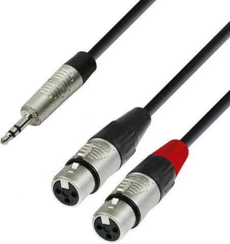 Adam Hall Cables K4 YWFF 0300 - Kabel audio REAN jack stereo 3,5 mm – 2 ...