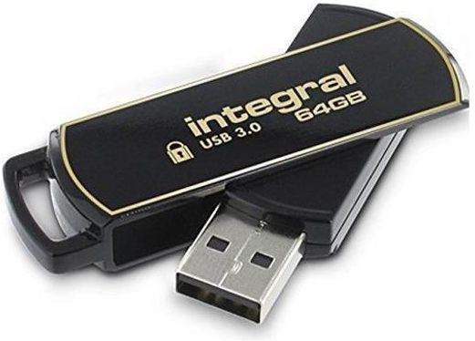 Pendrive INTEGRAL PENDRIVE 64GB AES-256 BIT SECURELOCK 360 USB 3.0 ...