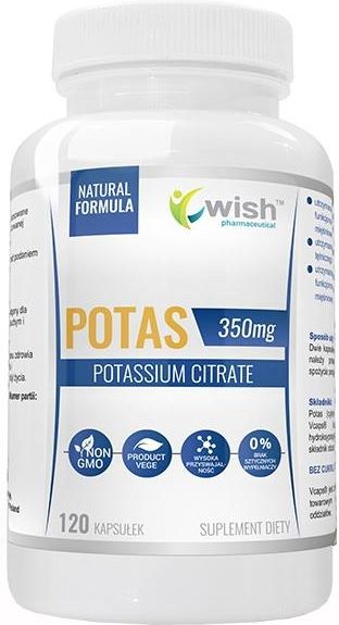 Wish Mg Potas 350mg Cytrynian Potasu 120kaps - Opinie i ceny na Ceneo.pl