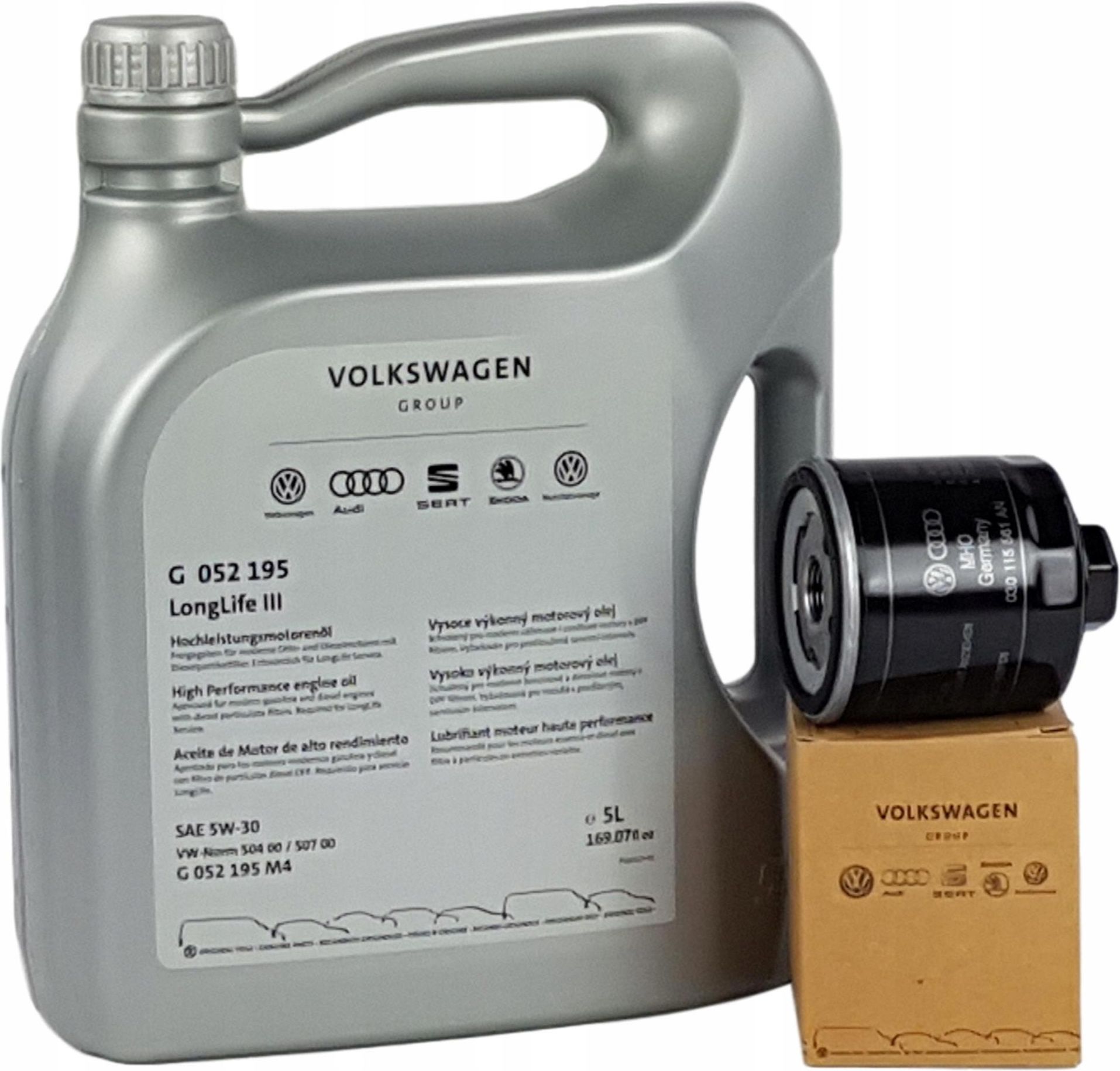 OE VAG FILTR+OLEJ 5W30 5L SKODA OCTAVIA I 1.4 1.6 G052195M4;030115561 ...