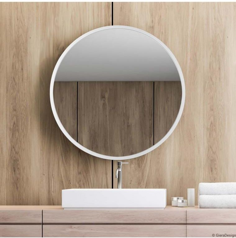 GIERADESIGN LUSTRO SCANDI – OKRĄGŁE W BIAŁEJ RAMIE 140CM SCD/W/140 ...