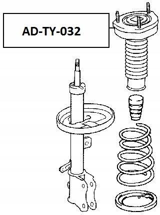 Łożysko amortyzatora MOCOWANIE AMORTYZATORA TYŁ PRAWY TOYOTA CAMRY 06 ...
