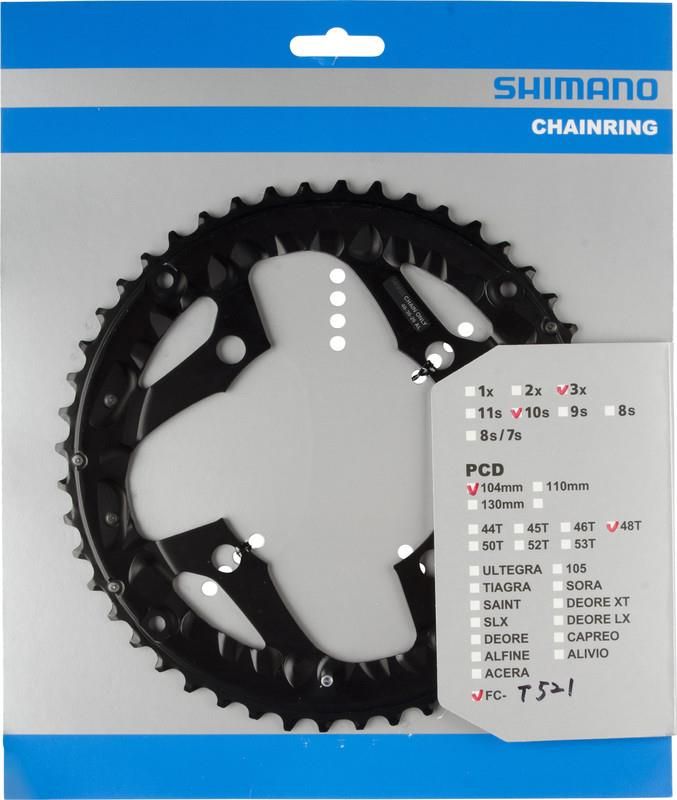 Shimano Trekking Fc-T521 Chainring 10-Speed Black 48T - Ceny i opinie - Ceneo.pl