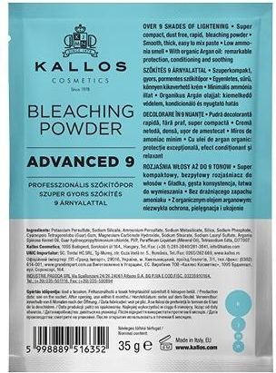 Kallos Cosmetics Proszek Rozjaśniający Do Włosów Bleaching Powder ...