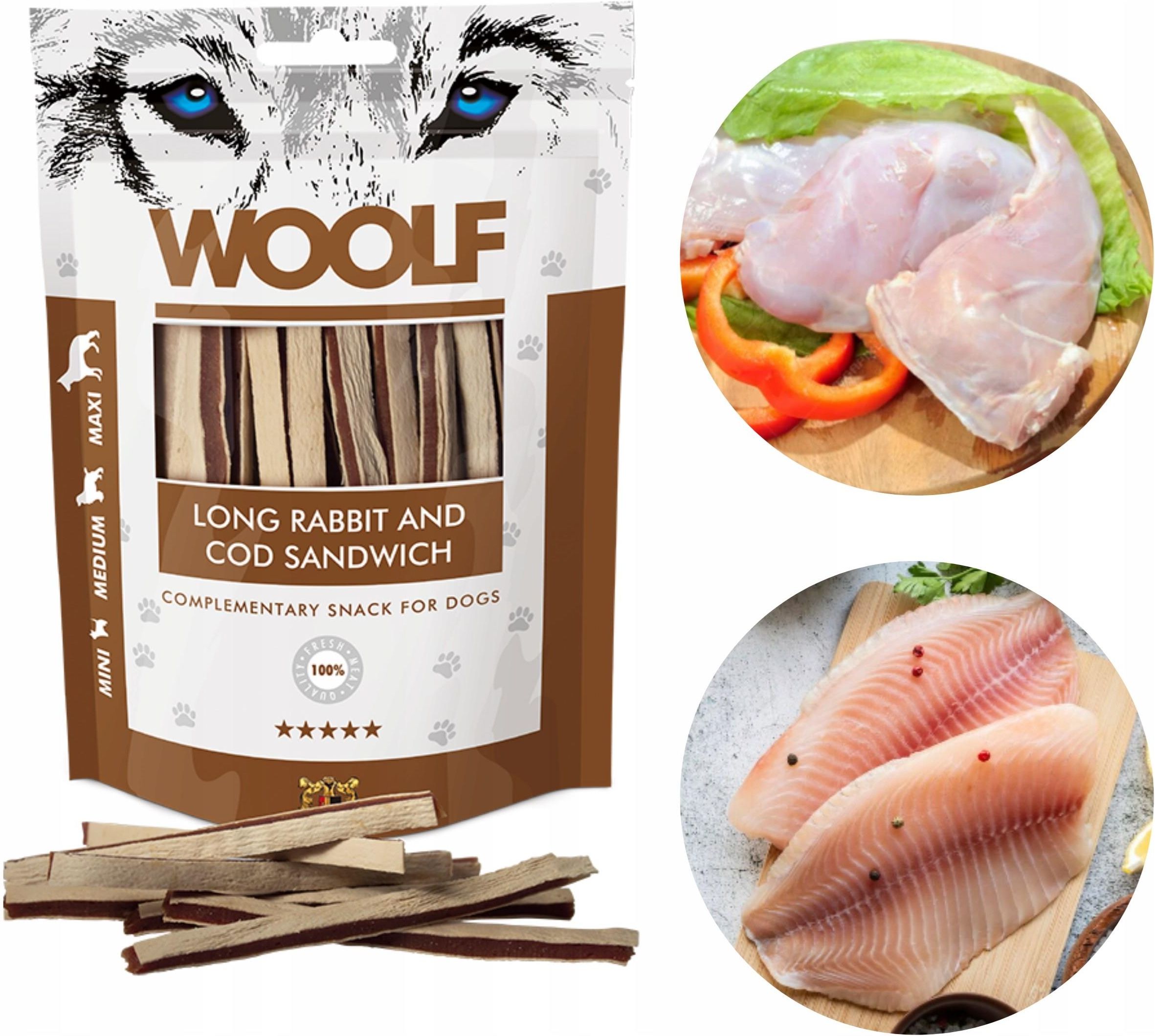 Karma Woolf Long Rabbit And Cod Sandwich 100G - Ceny i opinie - Ceneo.pl