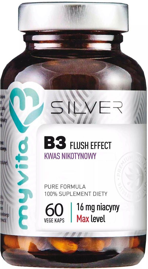 Myvita Silver Witamina B3 Flush Effect Kwas Nikotynowy 60 Kaps ...