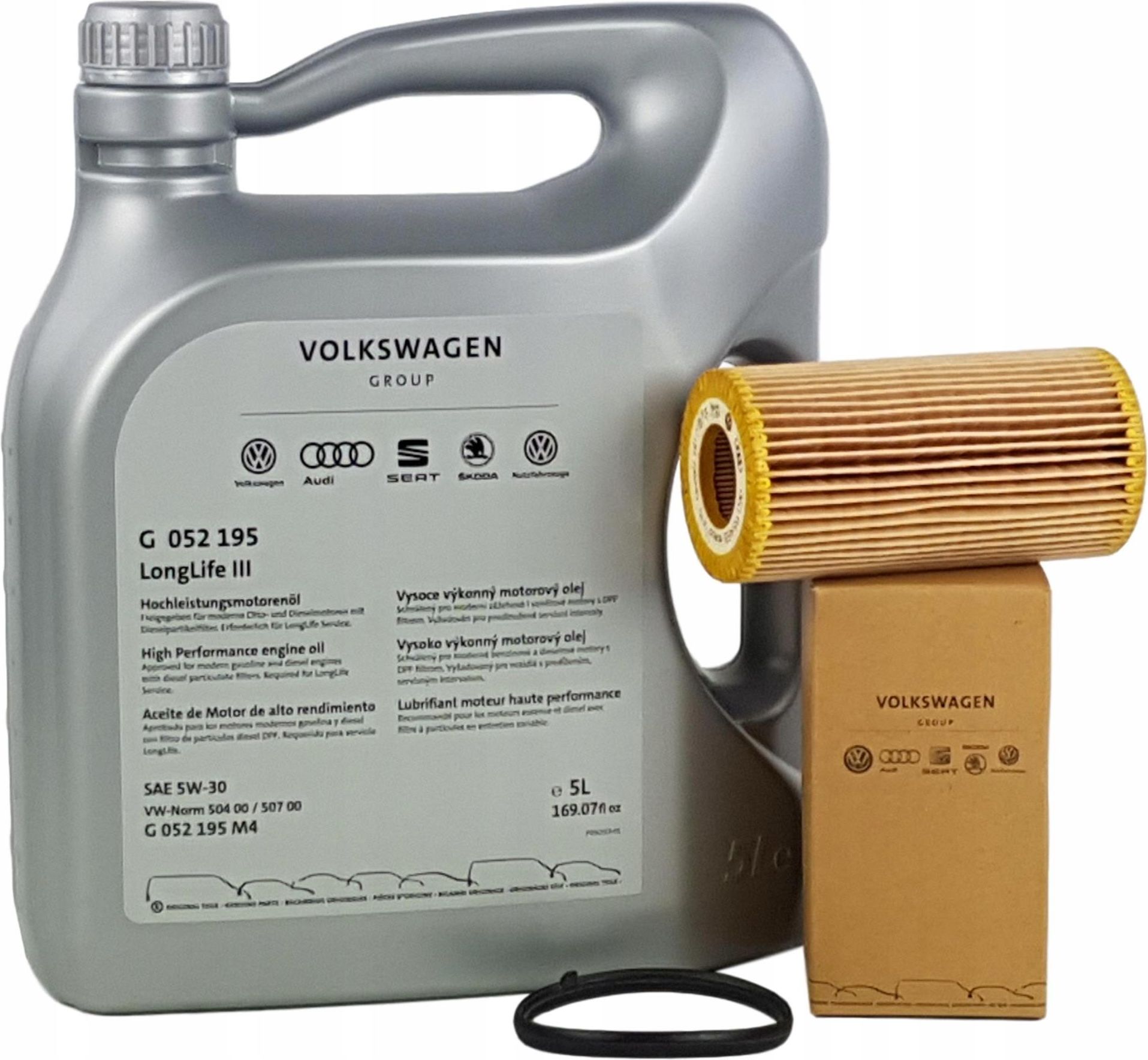 Filtr oleju OE VAG FILTR+OLEJ 5W30 5L AUDI A4 B7 2.0 TFSI G052195M4 ...