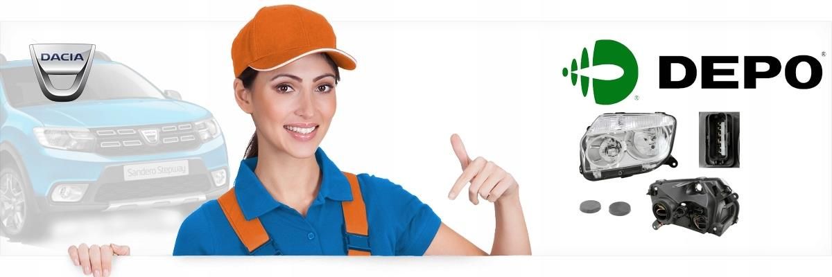 Lampa przednia DACIA DUSTER 10-13 REFLEKTOR LAMPA H1+H7 LEWY 260600069R ...