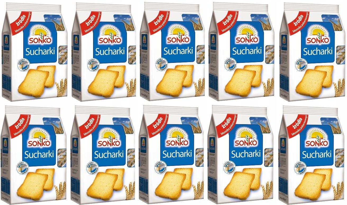 Sonko Sucharki Tradycyjne 225g x 10szt. - Ceny i opinie - Ceneo.pl