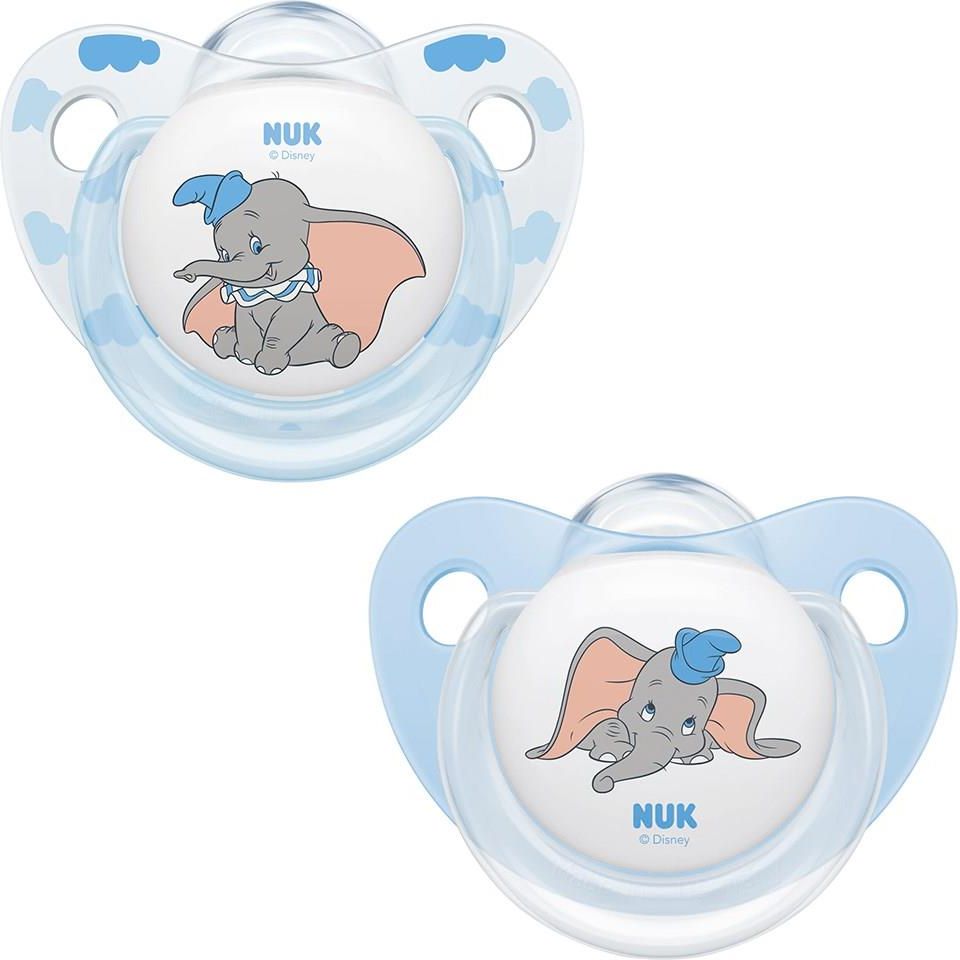 NUK Disney Classics Dumbo silikonowy 6-18M niebieski 2 szt. - Ceny i opinie - Ceneo.pl