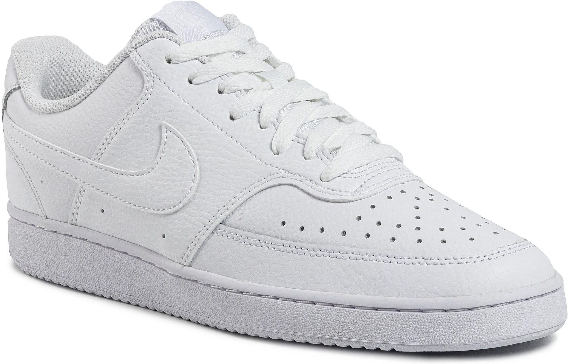 Buty NIKE - Court Vision Lo CD5463 100 White/White/White - Ceny i ...
