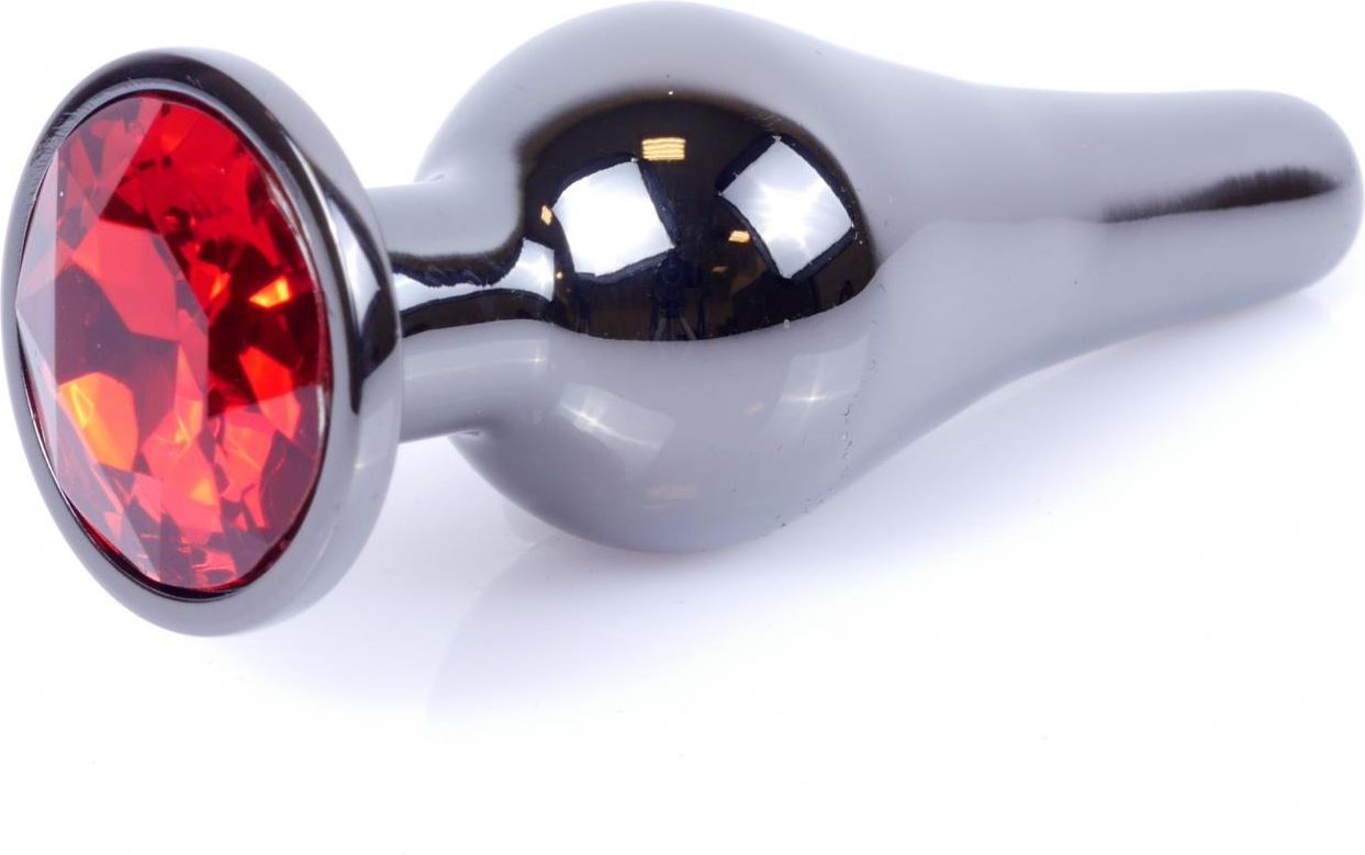 Plug-Jawellery Dark Silver BUTT PLUG- Red - Ceneo.pl