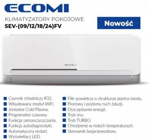 Klimatyzator Split Sevra EcomiI SEV-09FV - ceny, opinie, sklepy - Ceneo.pl