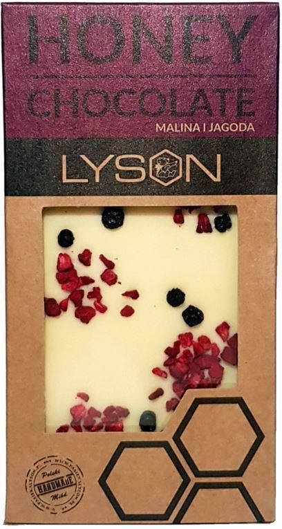 Lyson Czekolada biała miód malina jagoda 100g - Ceny i opinie - Ceneo.pl