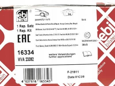 Klocki hamulcowe FEBI TARCZE+KLOCKI PRZÓD SEAT LEON I TOLEDO 312MM 2 ...