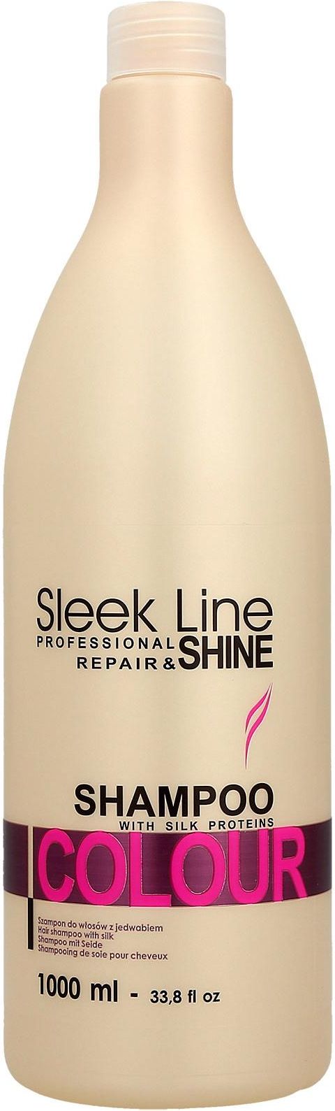 Szampon do włosów Stapiz Sleek Line Colour Shampoo szampon z jedwabiem ...