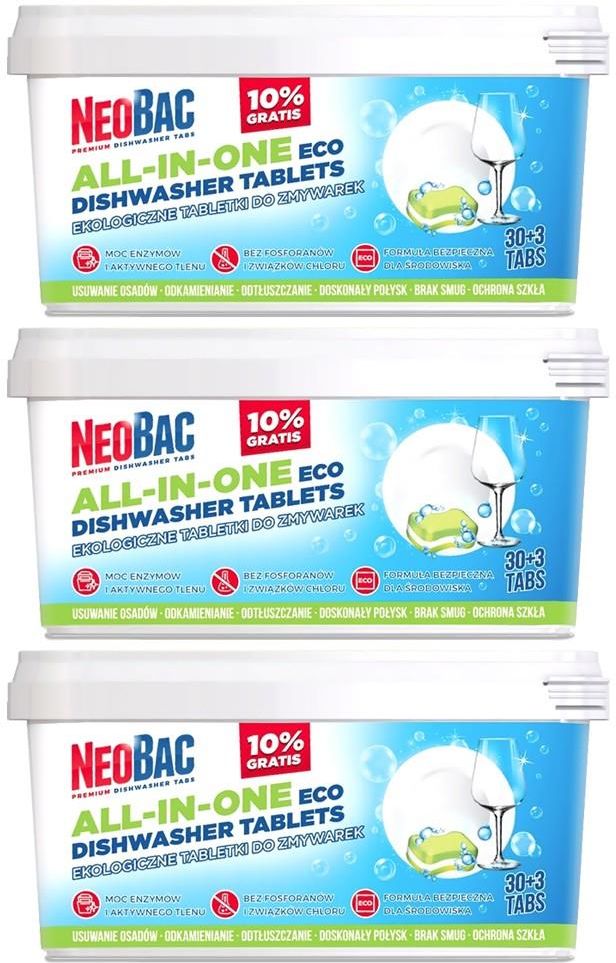 Neobac Ekologiczne Tabletki Do Zmywarek 90+9 Szt - Opinie i atrakcyjne ...