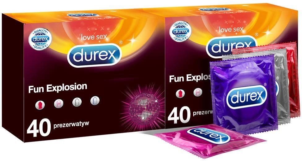 Durex prezerwatywy 80 Fun Explosion MIX Zestaw - Ceneo.pl