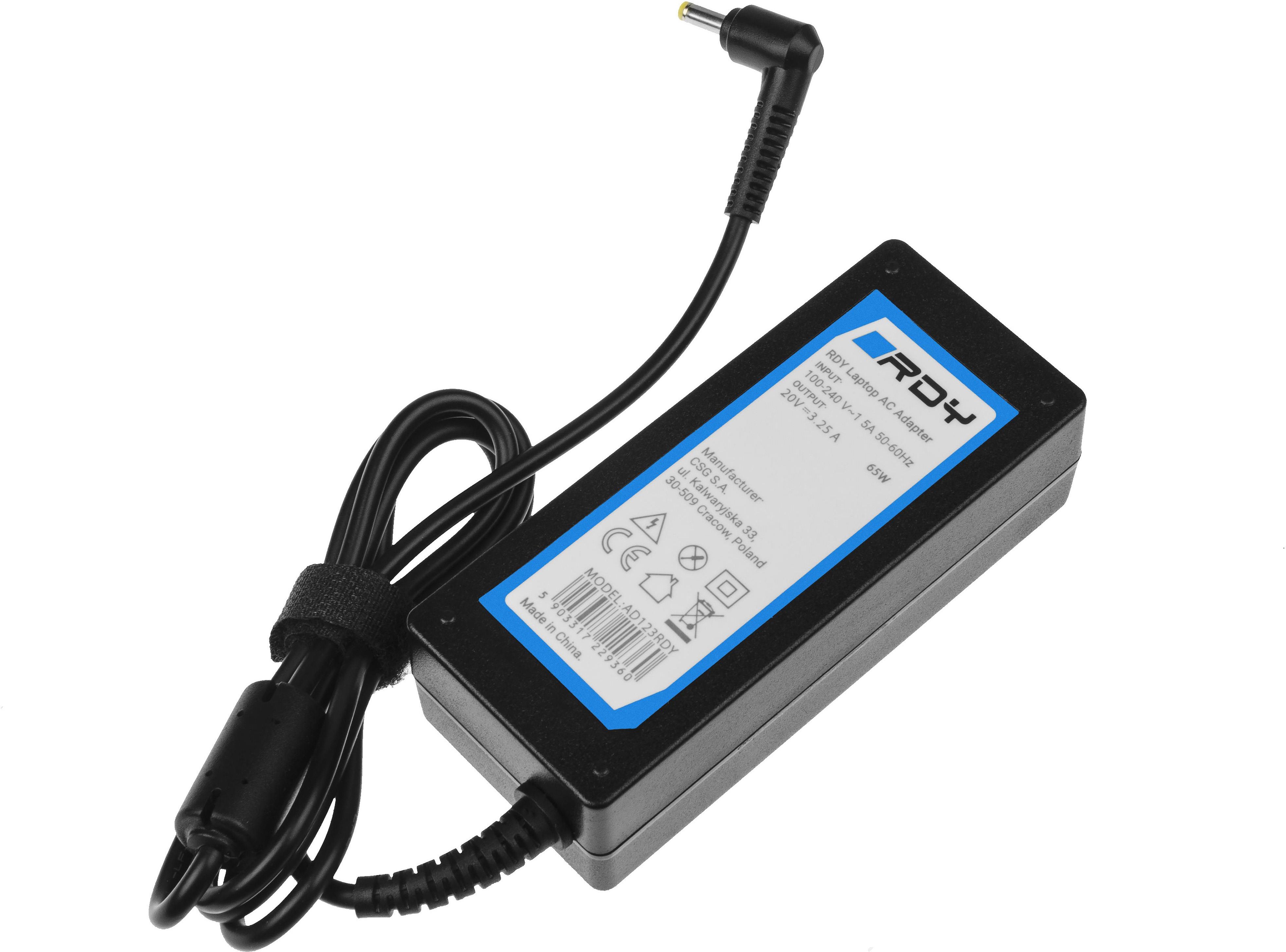 Zasilacz do laptopa ZASILACZ ŁADOWARKA RDY 20V 3.25A 65W DO LENOVO ...