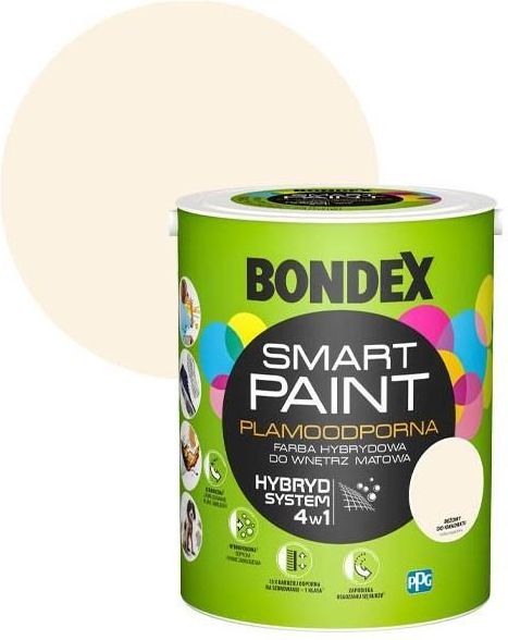 Farba Bondex Smart Paint Plamoodporna Hybrydowa Beżowy Do Kwadratu 5L ...