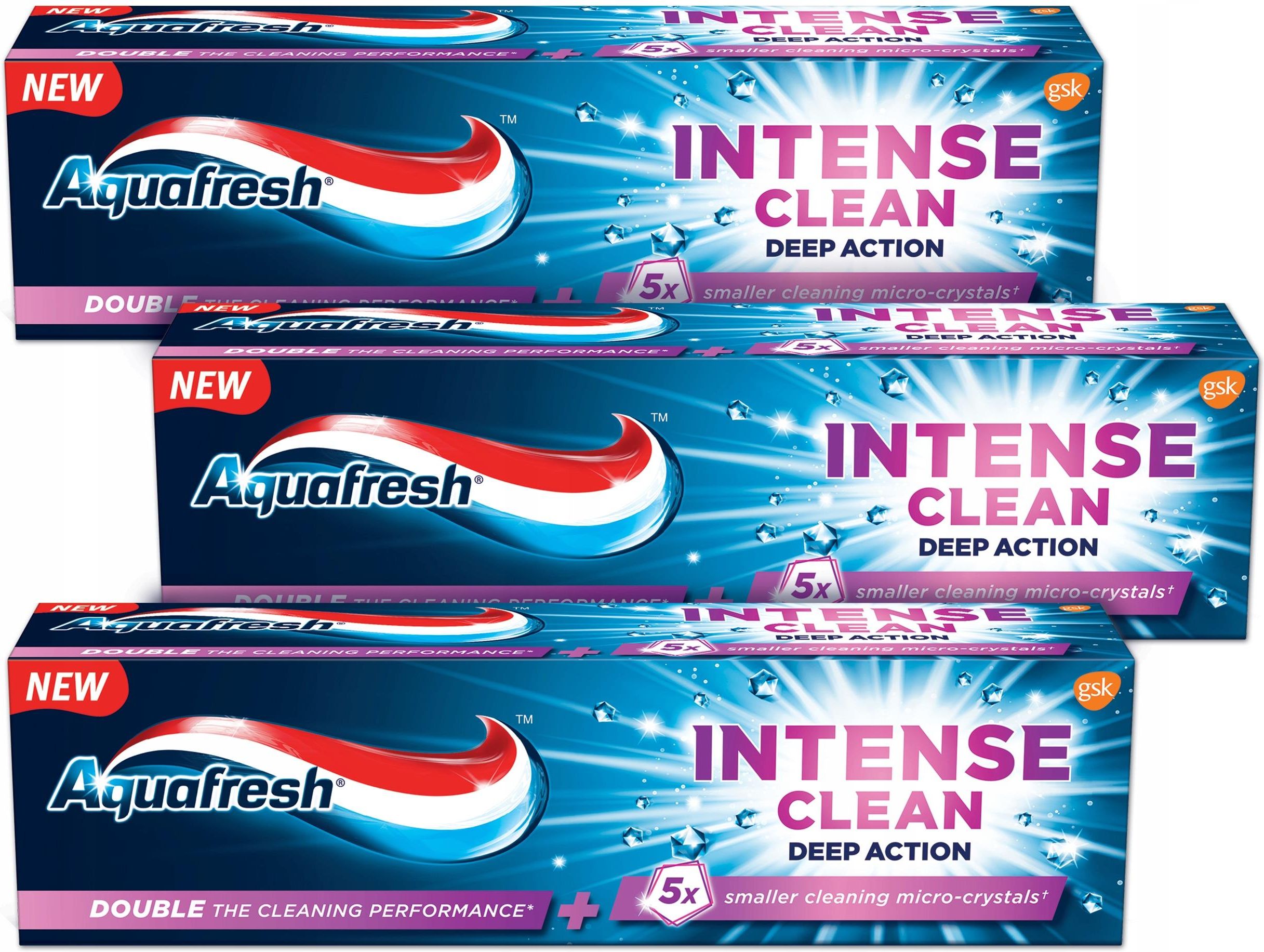 Aquafresh Intense Clean Deep Action Pasta do zębów 3x75ml - Opinie i ...