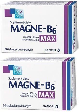 Magne-B6 Max, 2x50 tabletek - Opinie i ceny na Ceneo.pl