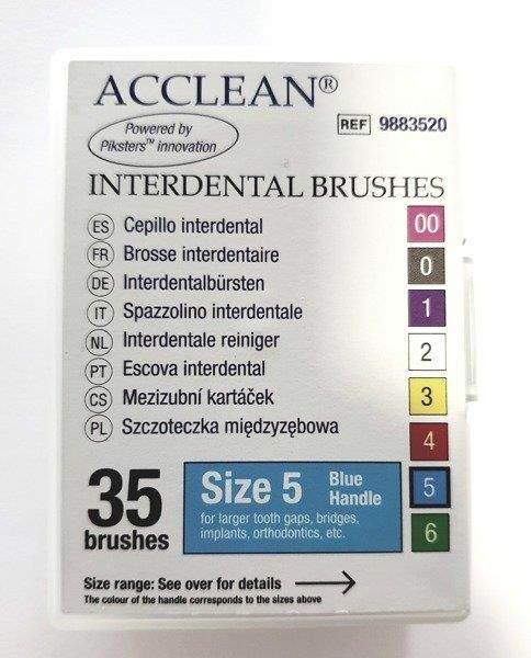 Erskine Acclean Interdental 5 Szczoteczki Międzyzębowe Large + Implant+ ...