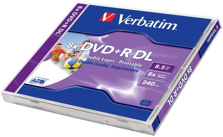 Nośnik danych Verbatim DVD+R DL 8.5GB 8x Printable (jewel case, 10szt ...